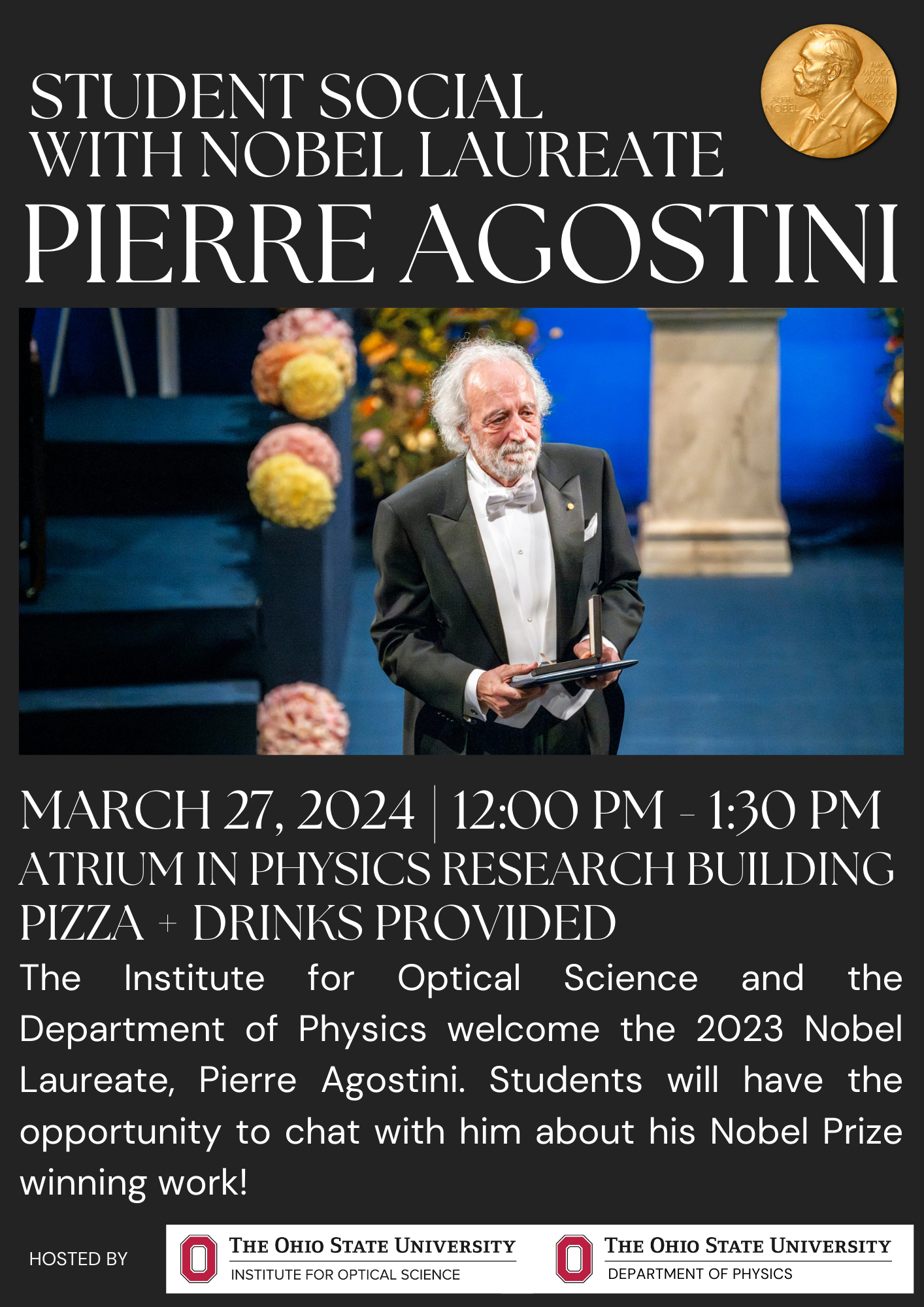 Student Social with Nobel Laureate, Pierre Agostini | Institute for ...